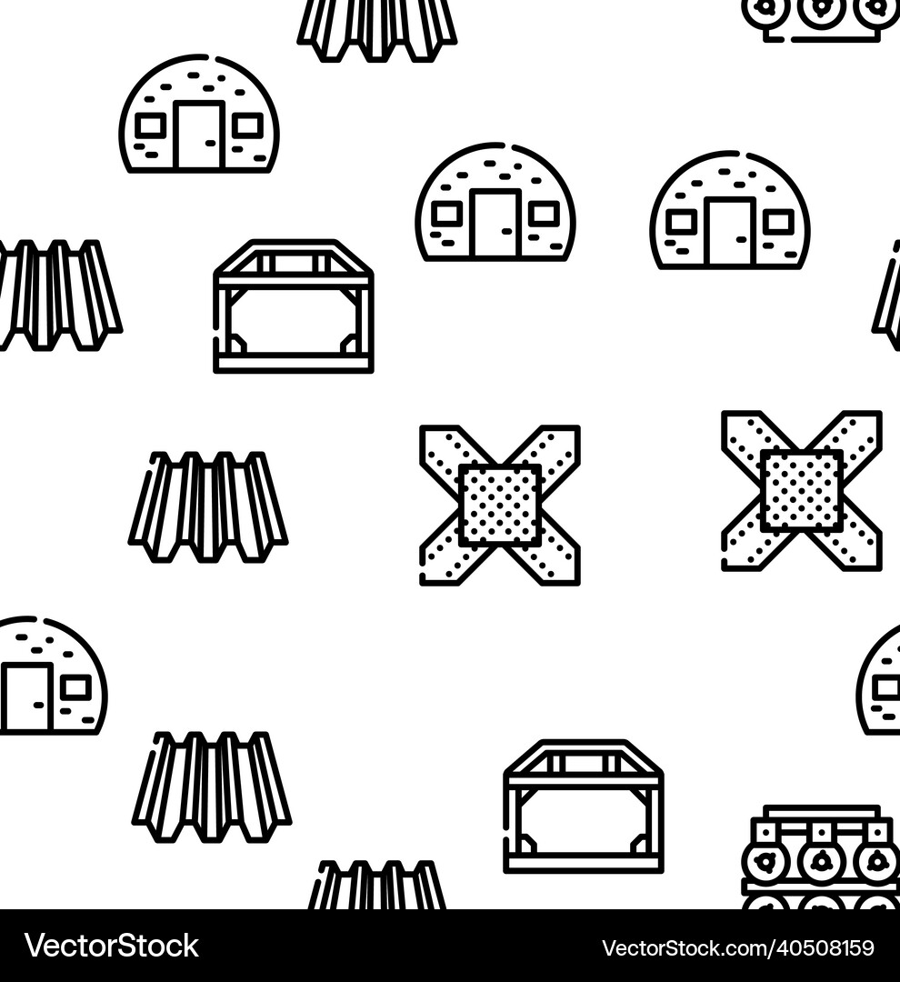 Self-framing metallic building seamless Royalty Free Vector