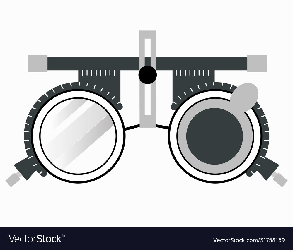 Spectacles Used For Eyesight Tests Optometrist Vector Image