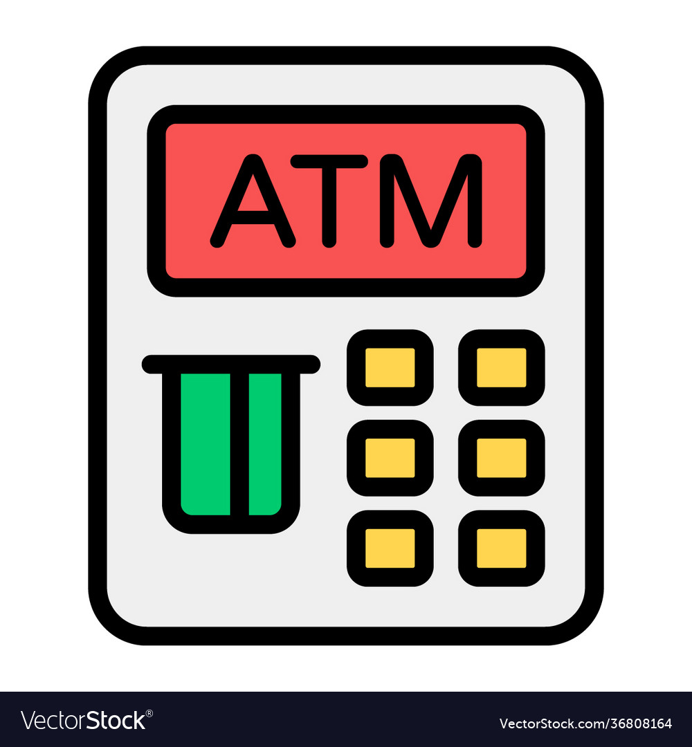 Atm machine Royalty Free Vector Image - VectorStock