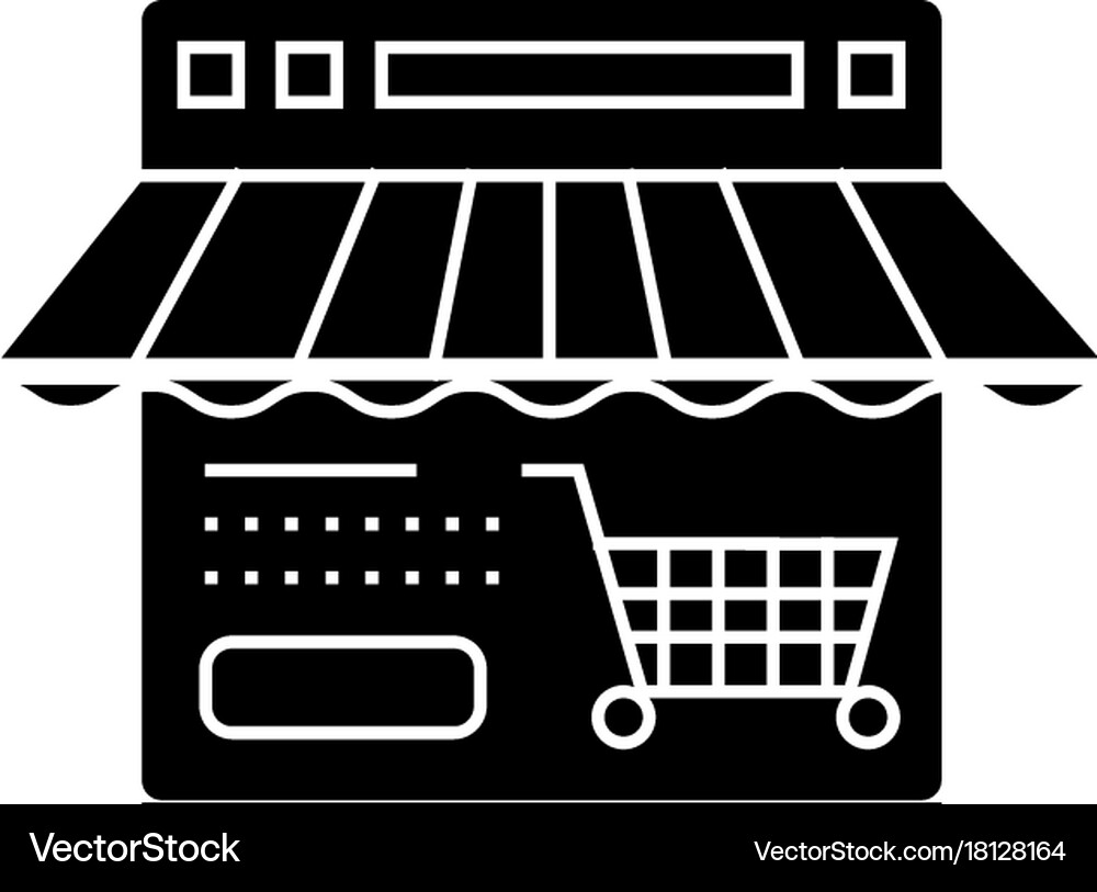 Online shop icon sign o Royalty Free Vector Image