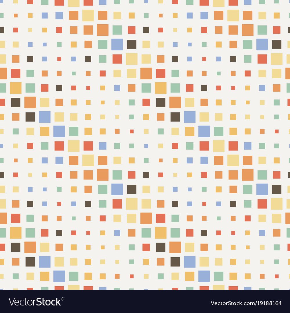 Seamless halftone square pattern Royalty Free Vector Image