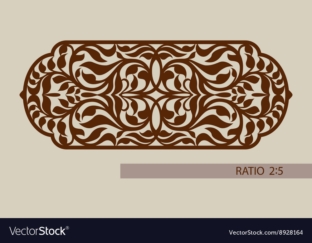 Template pattern for decorative panel Royalty Free Vector