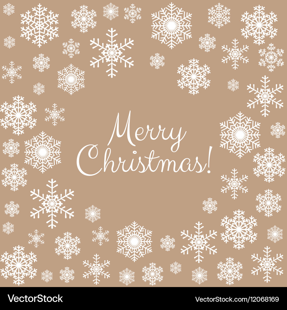 Christmas card with snowflakes Royalty Free Vector Image