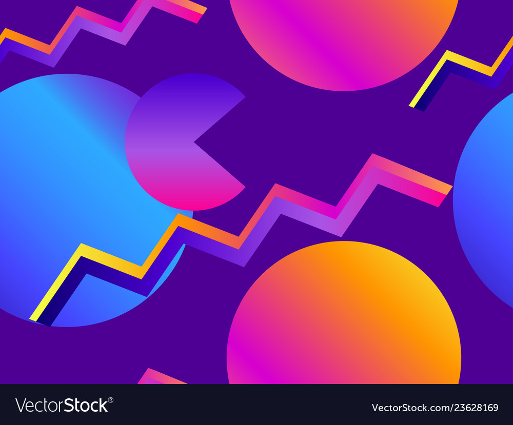 Futurism seamless pattern gradient shape Vector Image