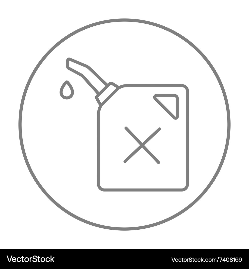 Gas container line icon Royalty Free Vector Image
