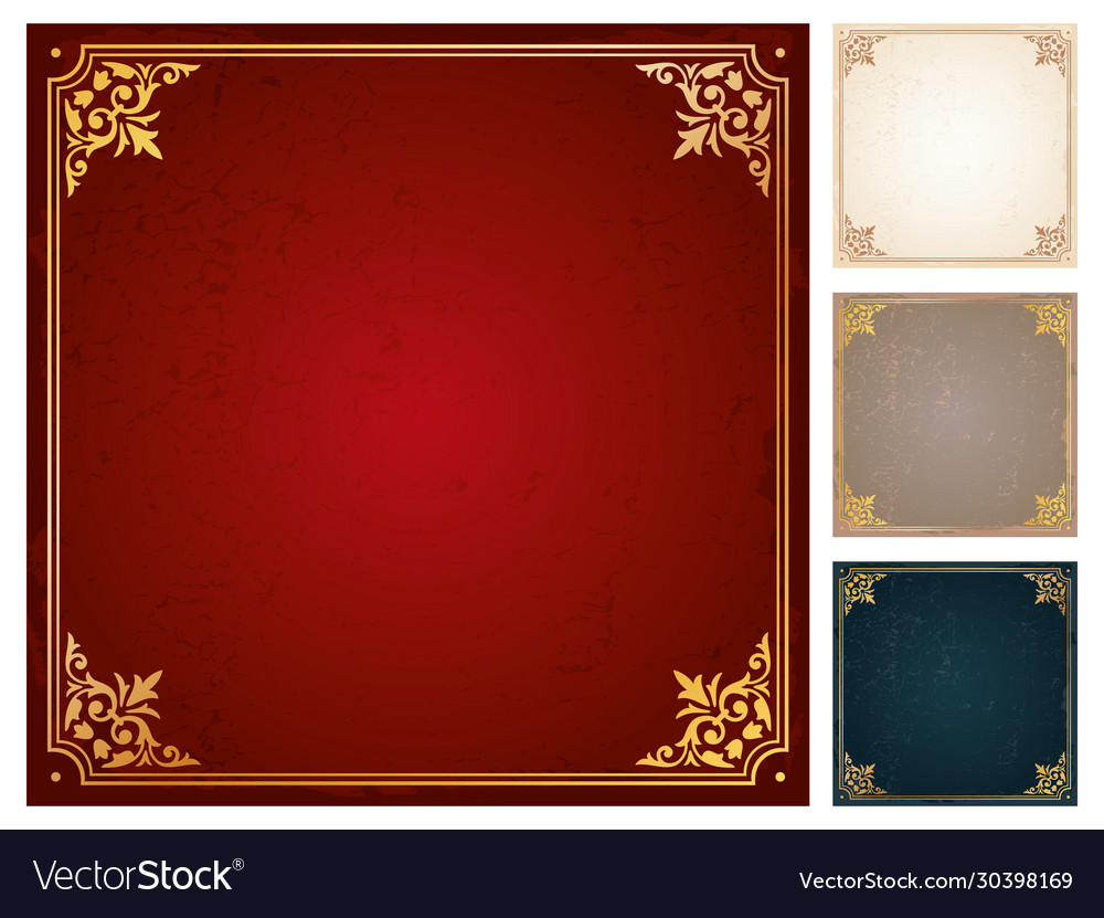 Square frames and borders set decorative Vector Image