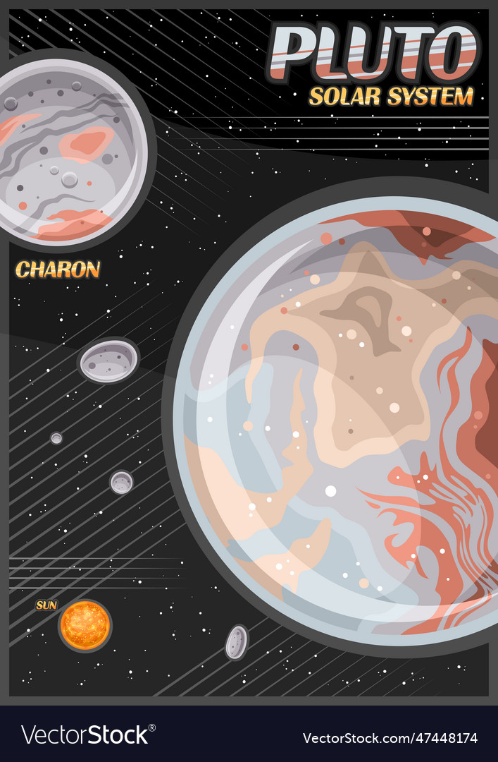 Poster for pluto Royalty Free Vector Image - VectorStock