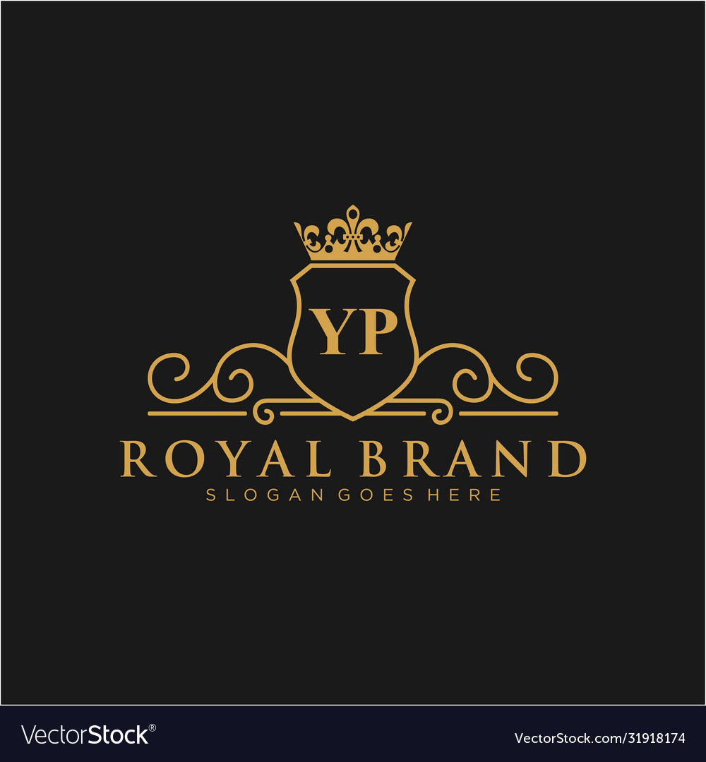 Yp letter initial luxurious brand logo template Vector Image Yp letter initial luxurious brand logo template Vector Image