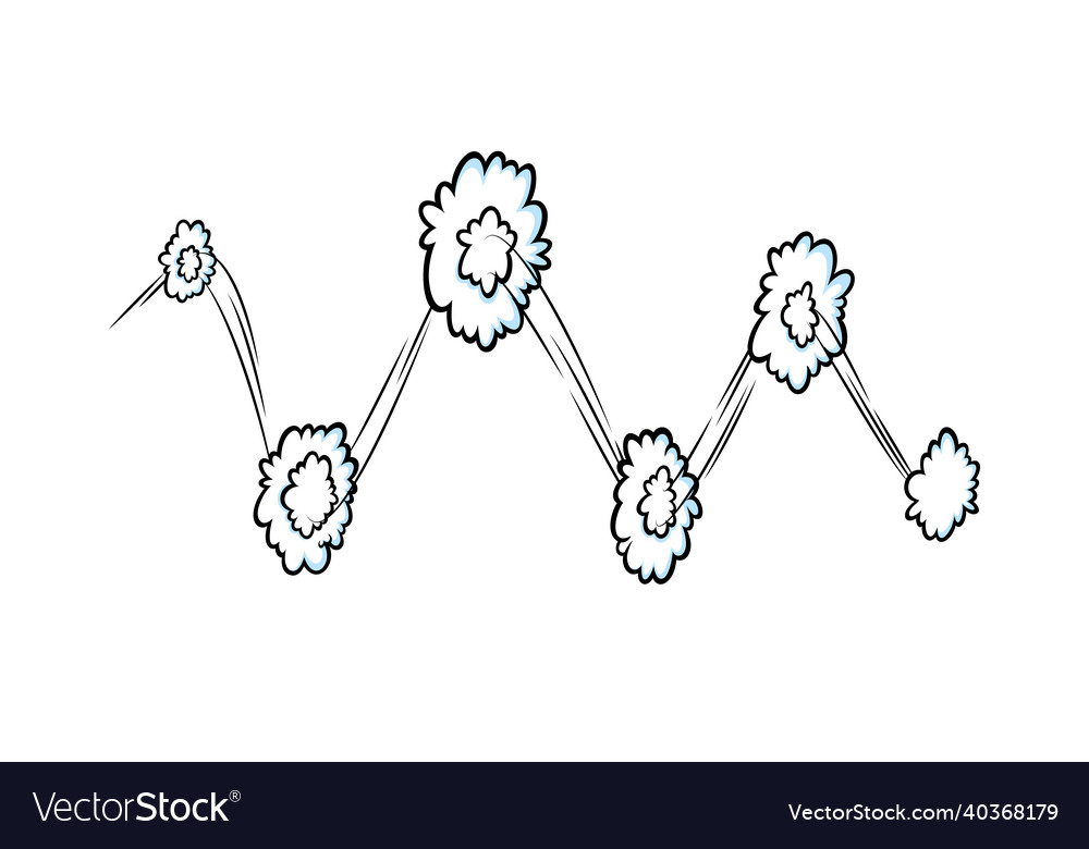 Comic speed effect with clouds clouds Royalty Free Vector