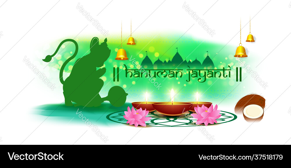 Concept hanuman jayanti with gada weapon Vector Image