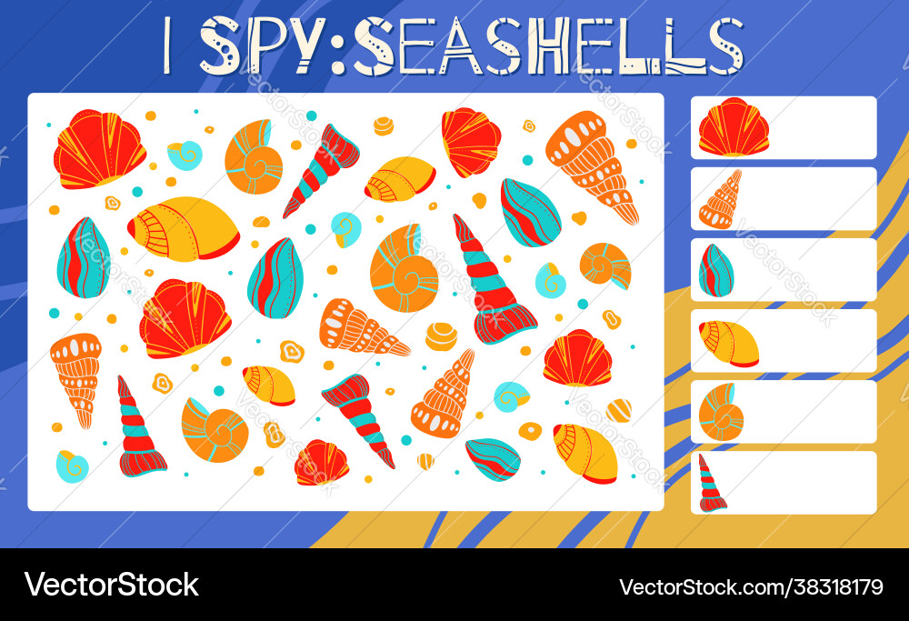 I spy game children educational fun count how Vector Image