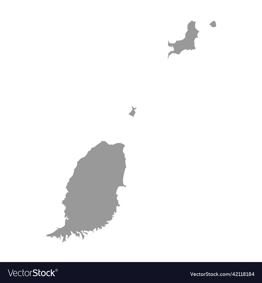 Grenada country map silhouette Royalty Free Vector Image