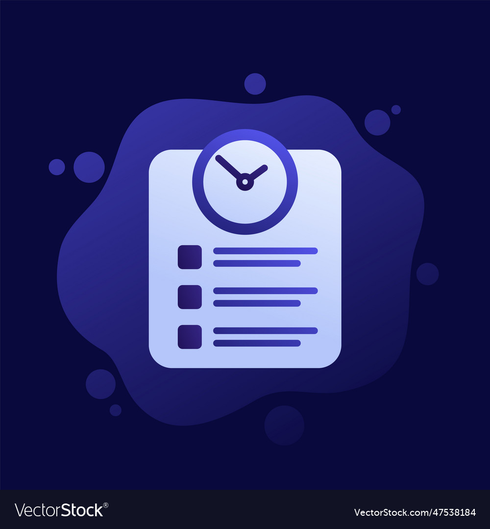 Timesheet or time tracking icon design Royalty Free Vector Timesheet or time tracking icon design Royalty Free Vector