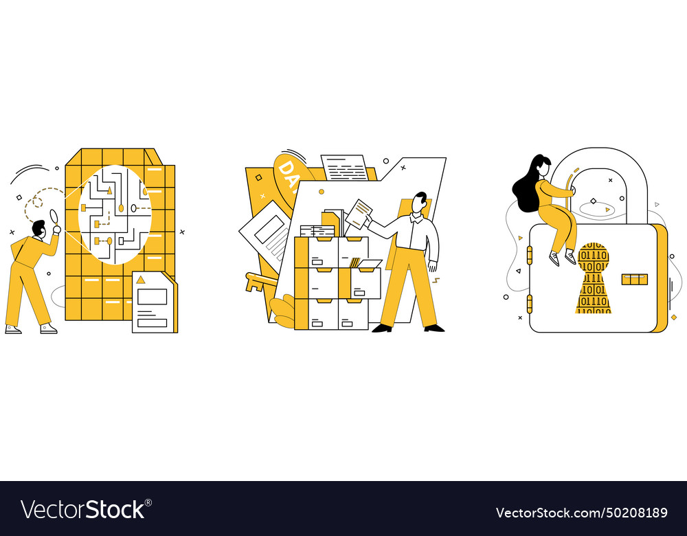 Data mining is digital prospector Royalty Free Vector Image Data mining is digital prospector Royalty Free Vector Image
