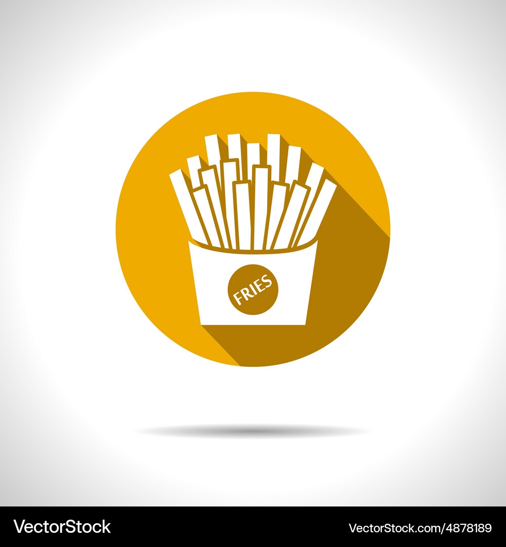 Fries icon eps10 Royalty Free Vector Image - VectorStock