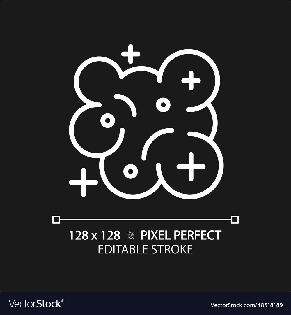 Nebula pixel perfect white linear icon for dark Vector Image Nebula pixel perfect white linear icon for dark Vector Image