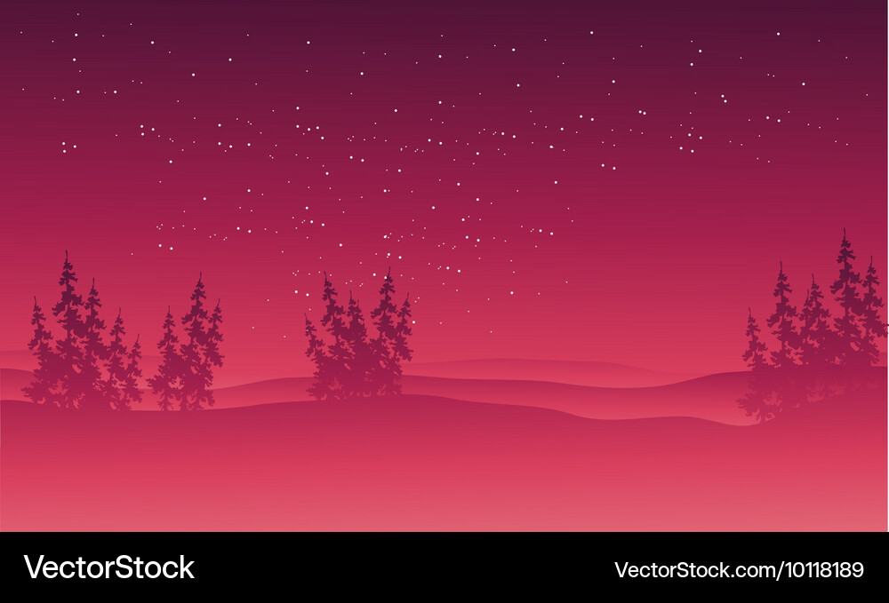 On red backgrounds hills scenery Royalty Free Vector Image