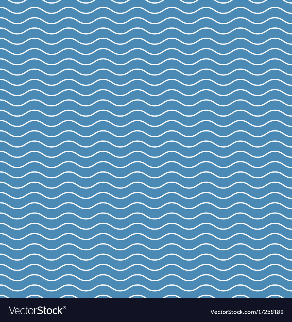 Seamless pattern of blue wave background Vector Image