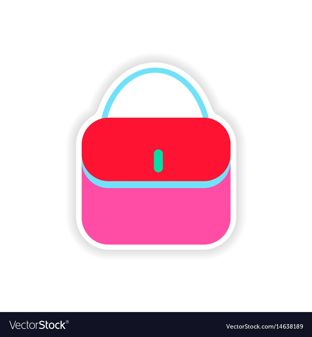 Stylish Paper Sticker On White Background Ladies Vector Image