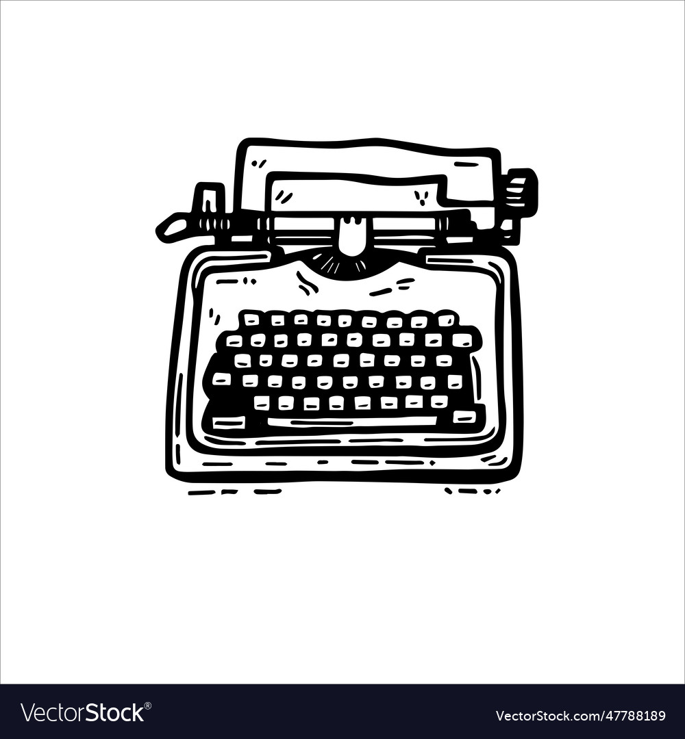 Typewriter Royalty Free Vector Image - VectorStock