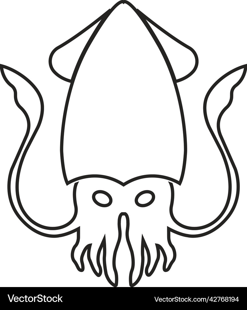 Squid icon Royalty Free Vector Image - VectorStock