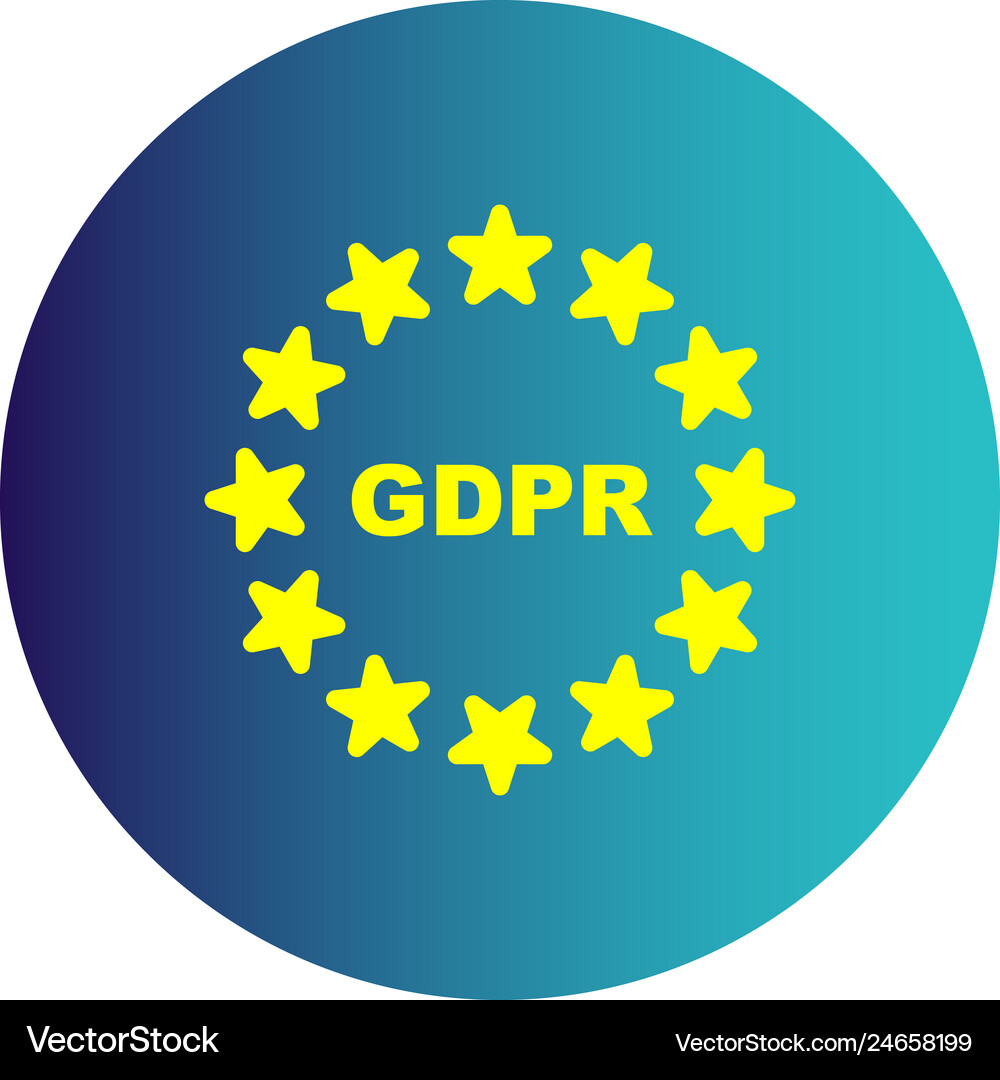 Gdpr symbol privacy icon Royalty Free Vector Image