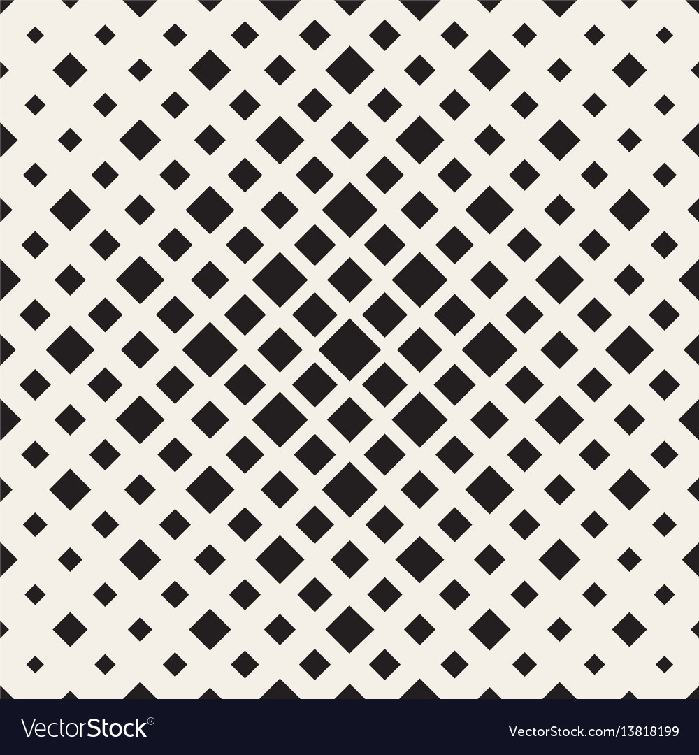 Halftone seamless geometric pattern monochrome Vector Image