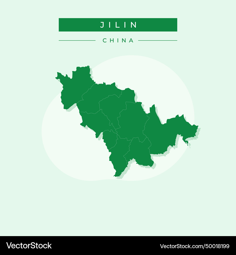 Jilin map china Royalty Free Vector Image - VectorStock