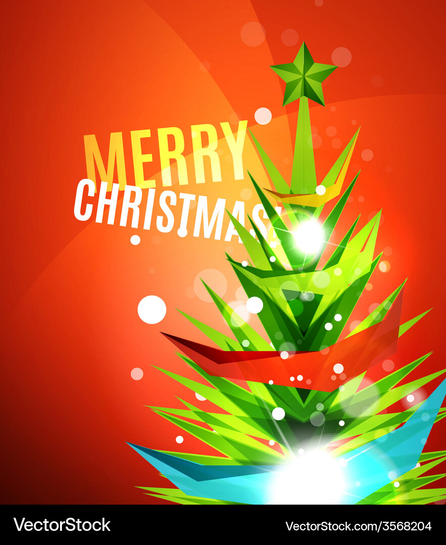 Colorful bright shiny christmas card Royalty Free Vector