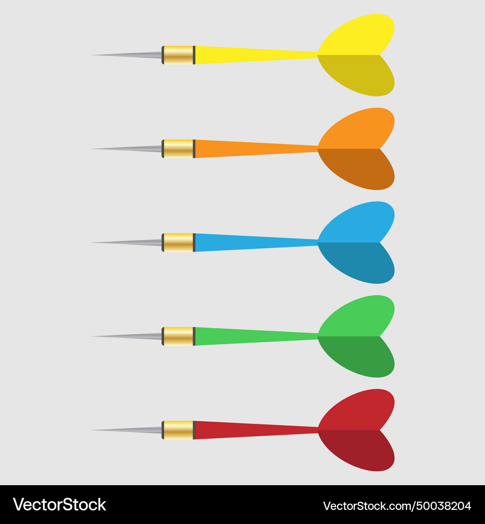Dart game set (50038204) – Royalty-Free Vector | VectorStock