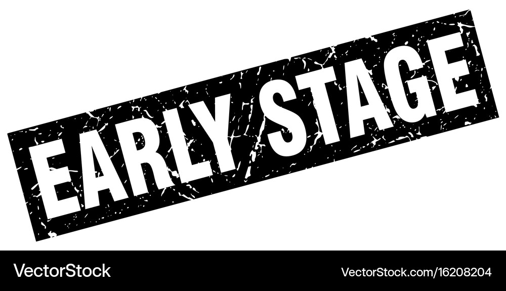 Square grunge black early stage stamp Royalty Free Vector
