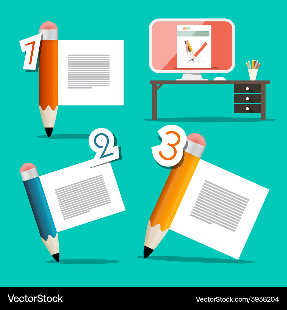 Three steps tutorial infographics design Vector Image