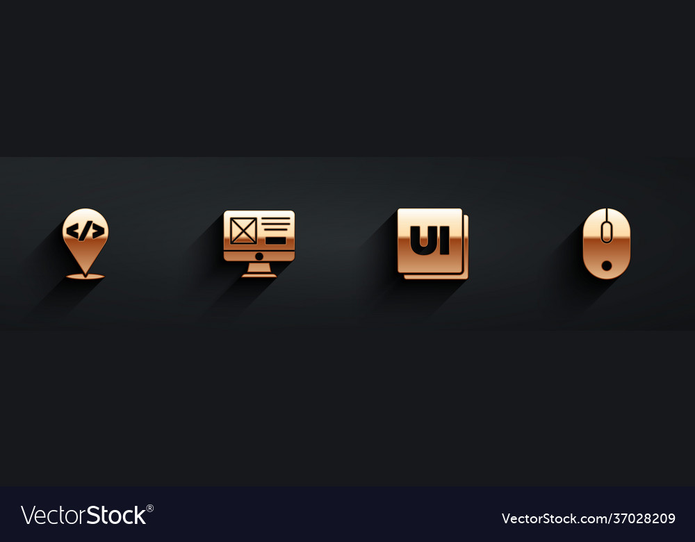 Set front end development ui or ux design Vector Image Set front end development ui or ux design Vector Image