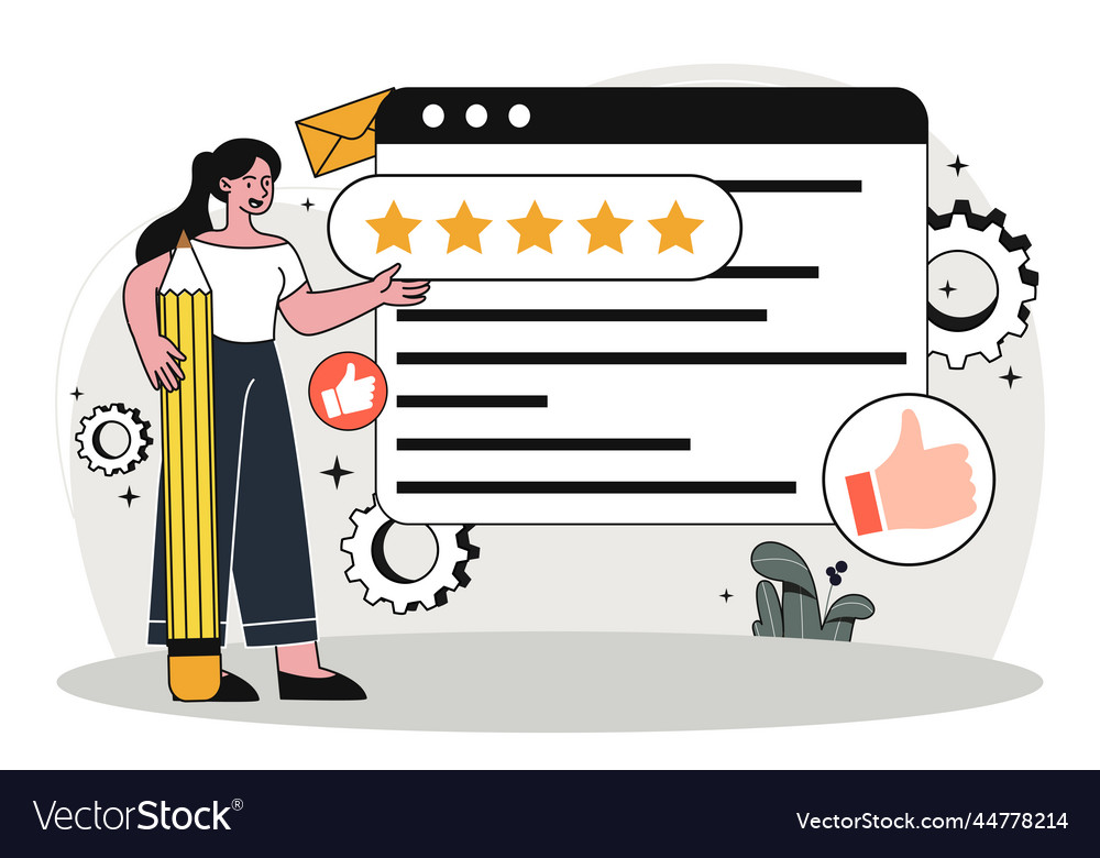 Customer feedback concept Royalty Free Vector Image