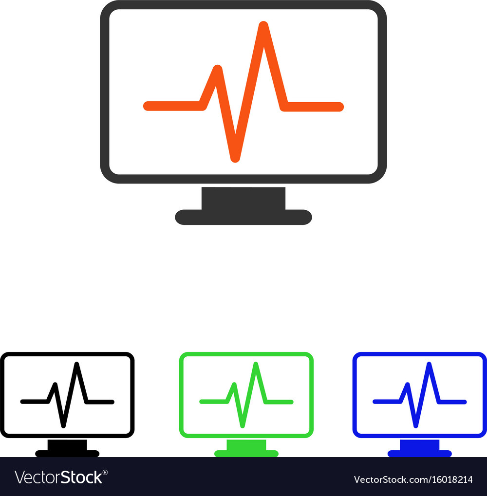 Pulse monitoring flat icon Royalty Free Vector Image Pulse monitoring flat icon Royalty Free Vector Image