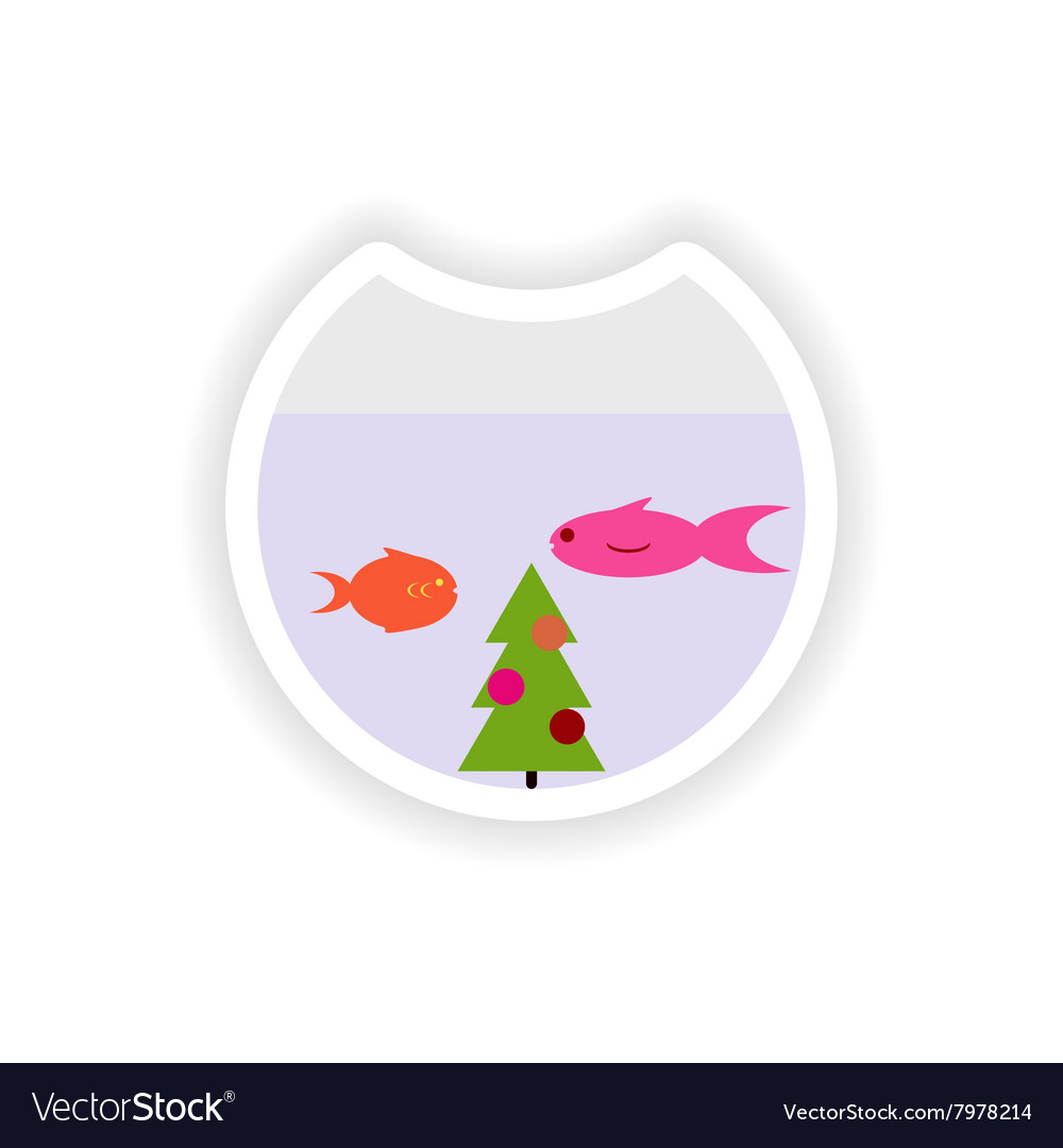 Stylish Paper Sticker On White Background Vector Image
