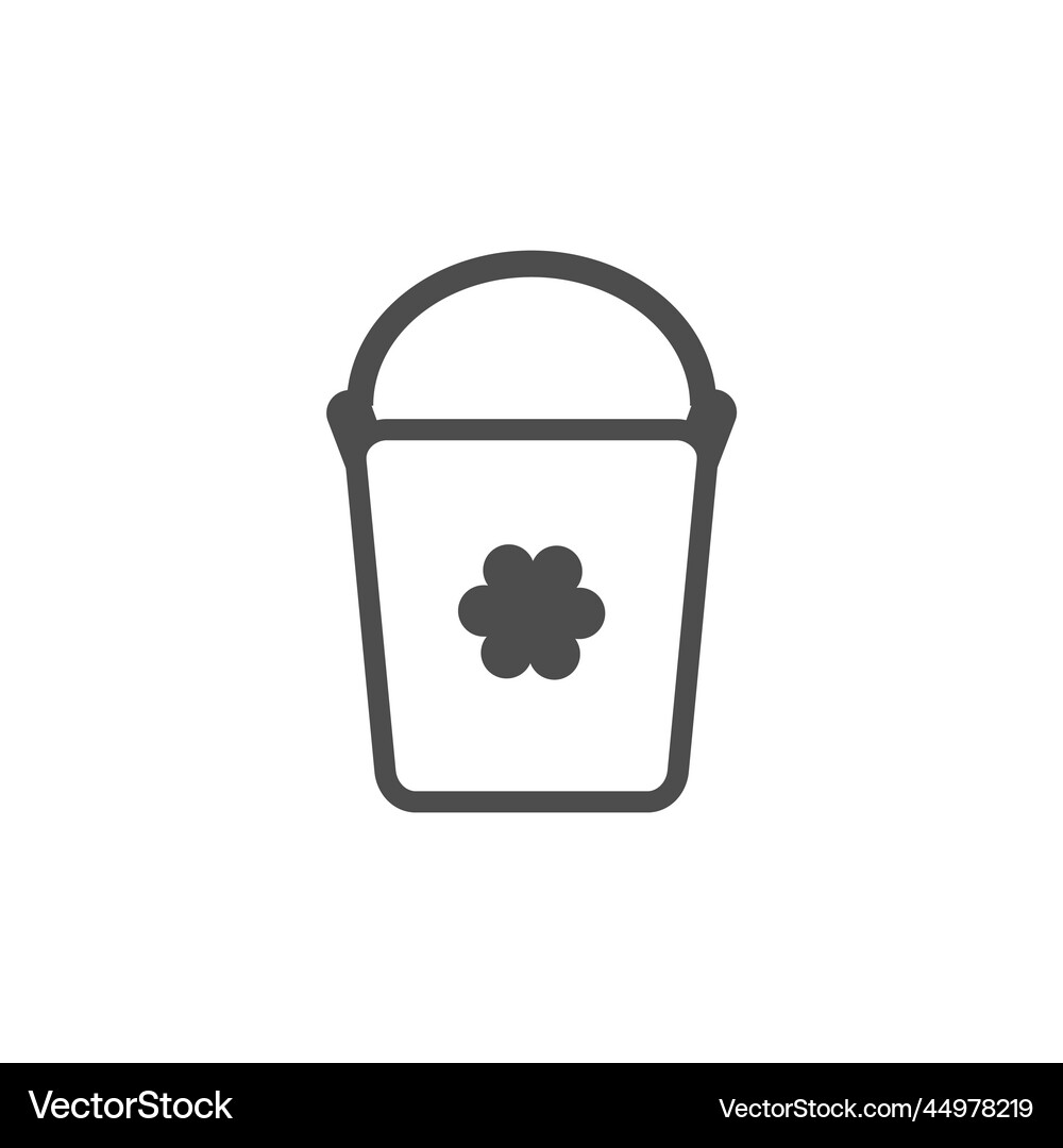 Bucket black icon garden tool equipment Royalty Free Vector