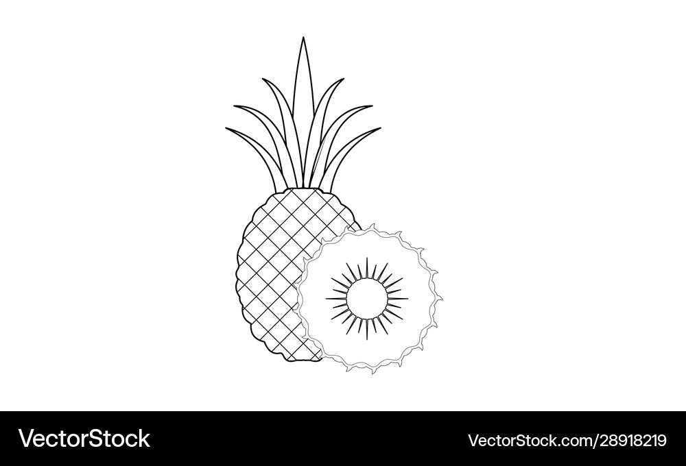 Coloring book fruit to educate kids learn colors Vector Image