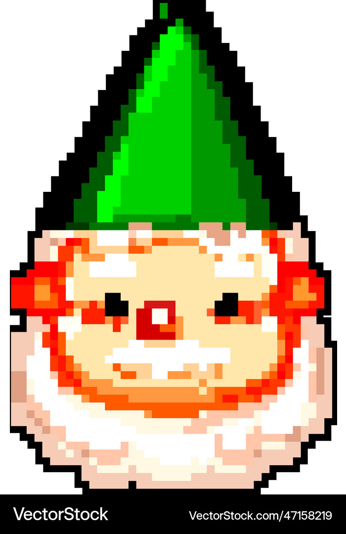 Funny garden gnome game pixel art Royalty Free Vector Image