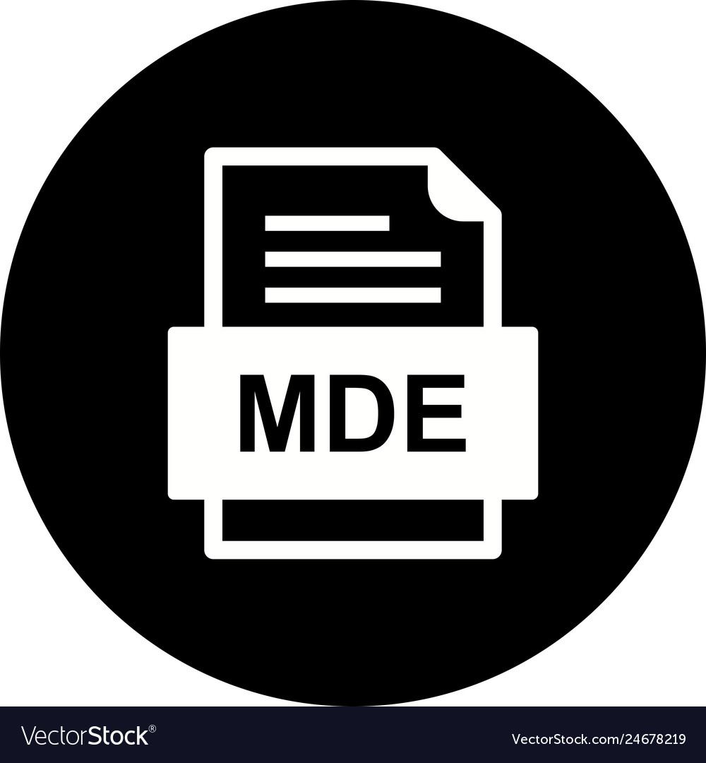 Mde file document icon Royalty Free Vector Image Mde file document icon Royalty Free Vector Image