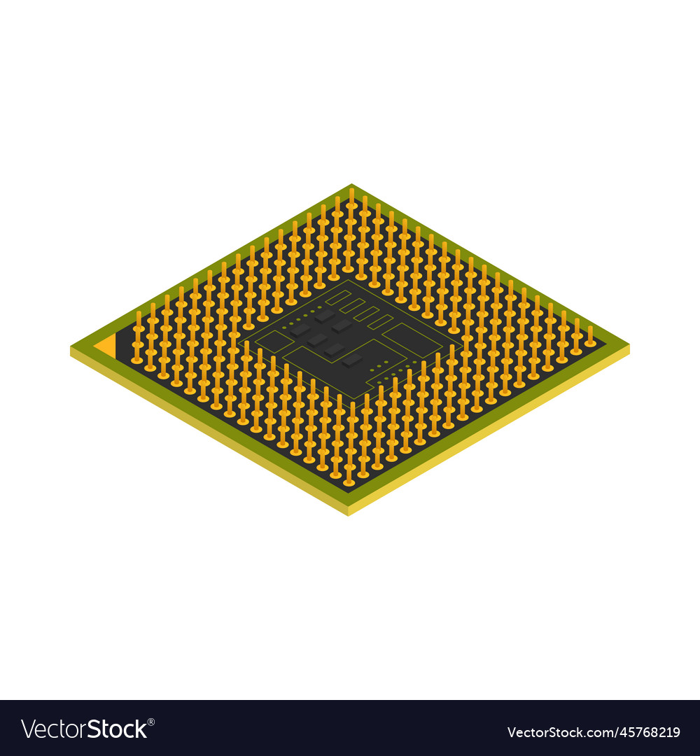 Semiconductor chip socket composition Royalty Free Vector