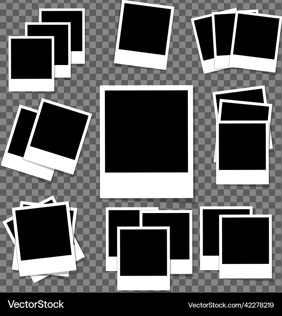Set photo frames for publications Royalty Free Vector Image