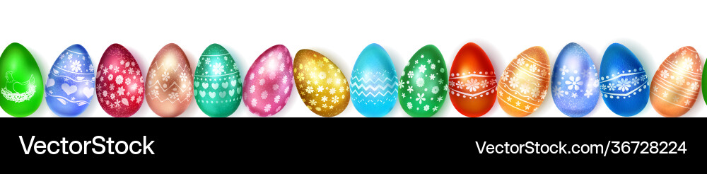 Banner easter eggs Royalty Free Vector Image - VectorStock