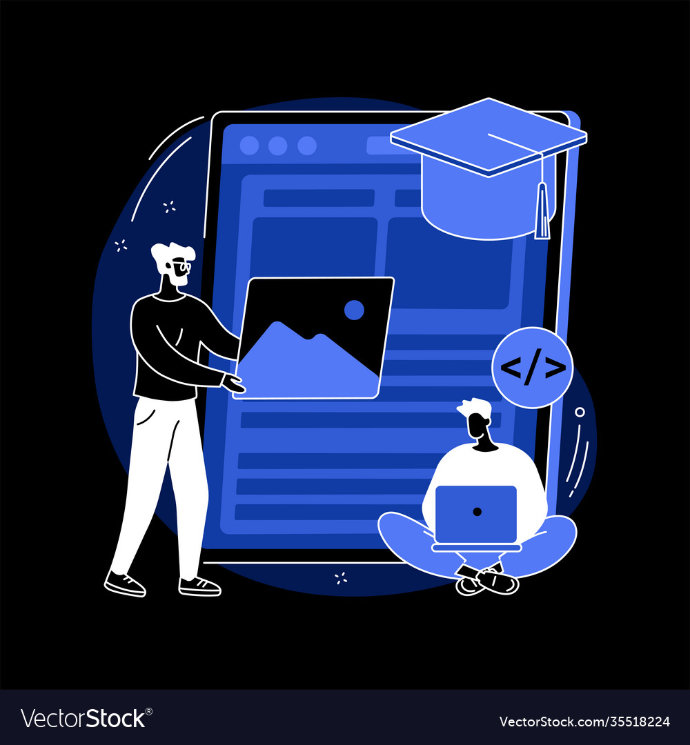 Web development courses abstract concept Vector Image