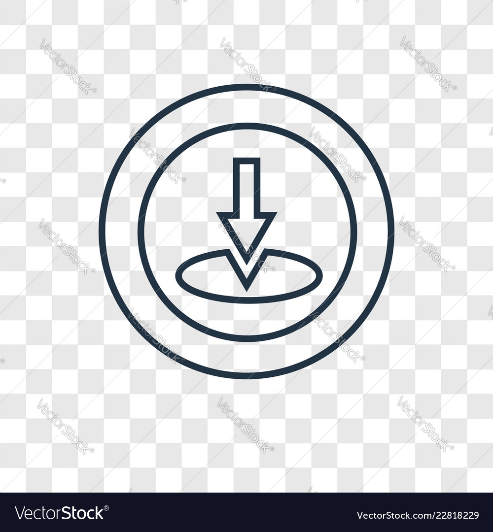 Download concept linear icon isolated Royalty Free Vector