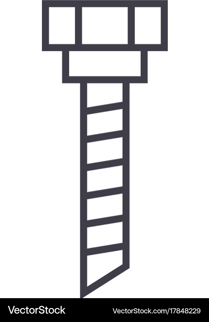 Drilling machine sign line icon sign Royalty Free Vector