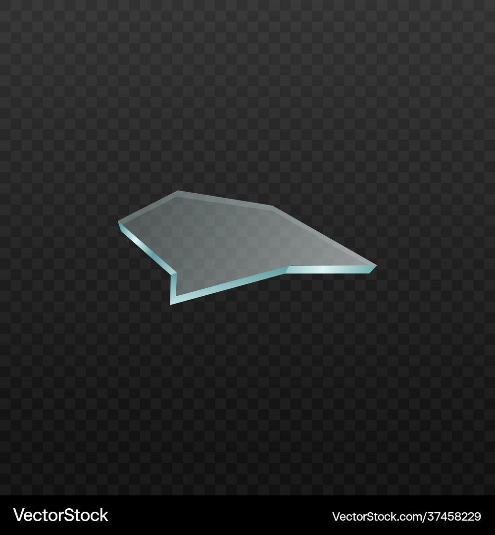 Shattered glass fragment template realistic Vector Image