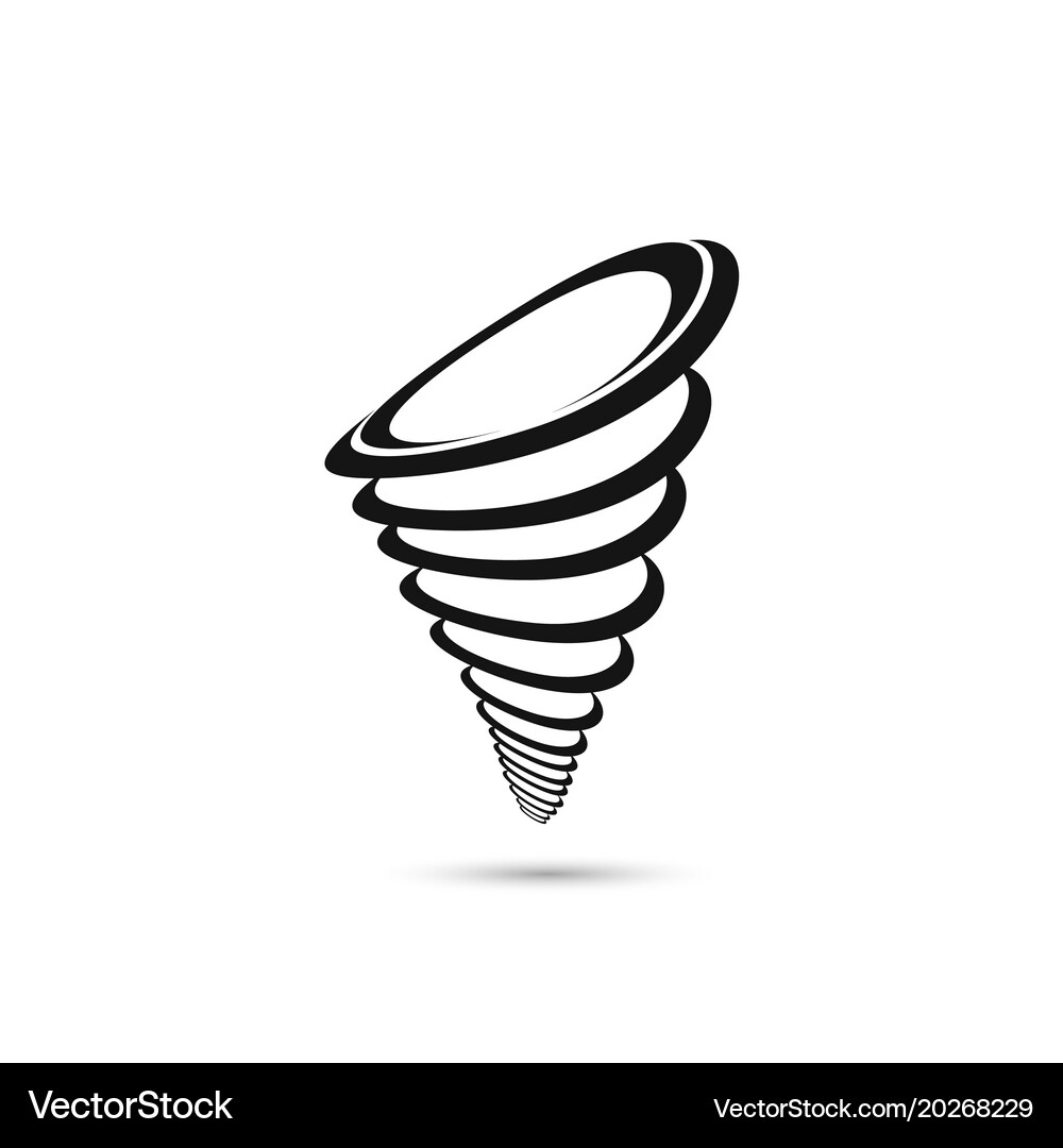 Tornado icon isolated on white background Vector Image