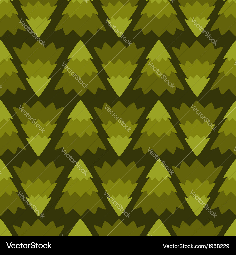 Tree seamless pattern Royalty Free Vector Image