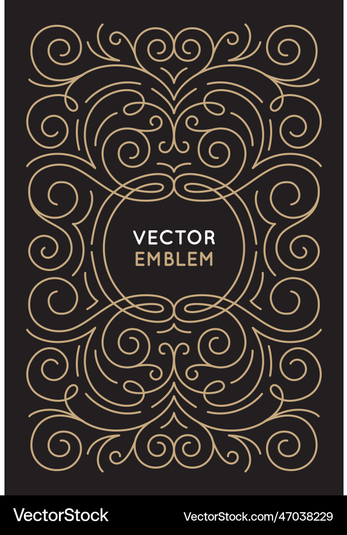Trendy linear frame with copy space for text Vector Image
